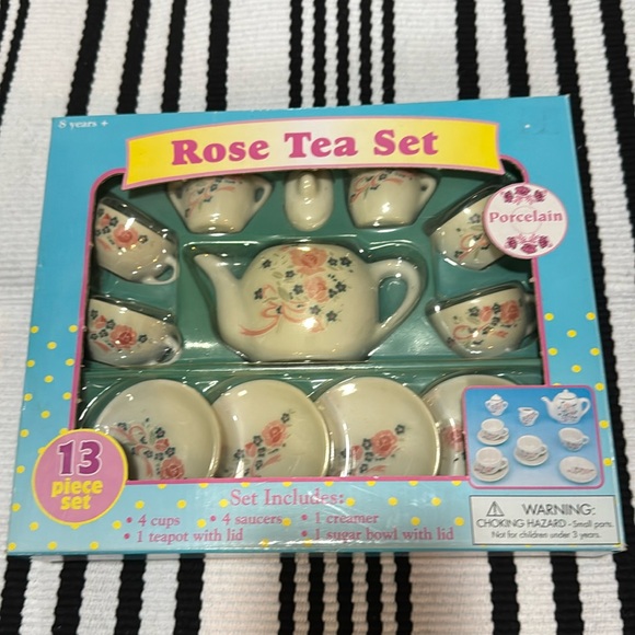 Other | Vintage 13 Piece Porcelain Rose Tea Set | Poshmark